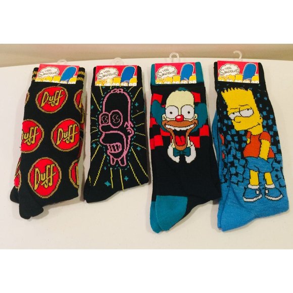 HYP | Underwear & Socks | The Simpsons Mens Crew Socks Duff Homer ...